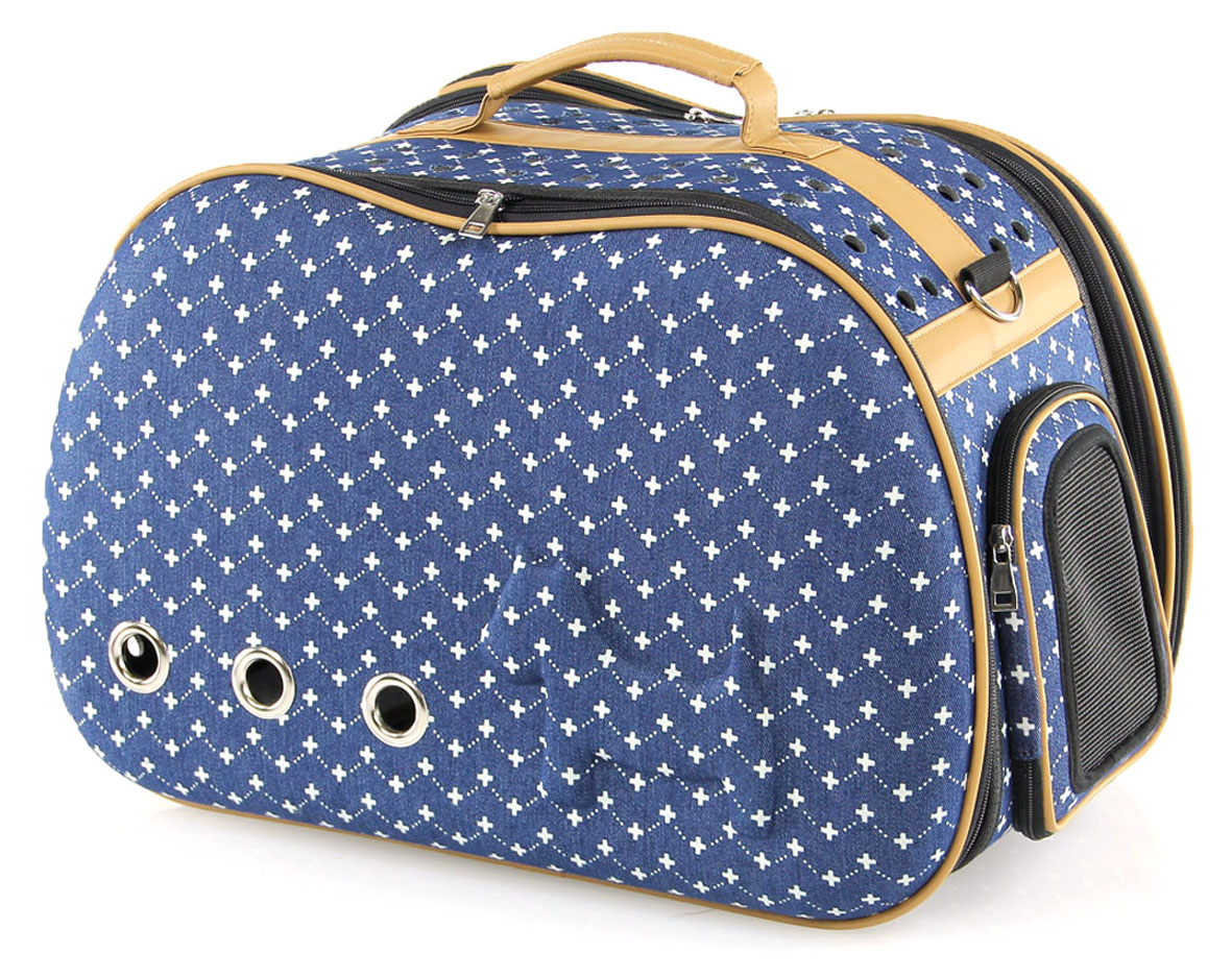 swisspet Hunde-& Katzentragtasche Metsch, blau