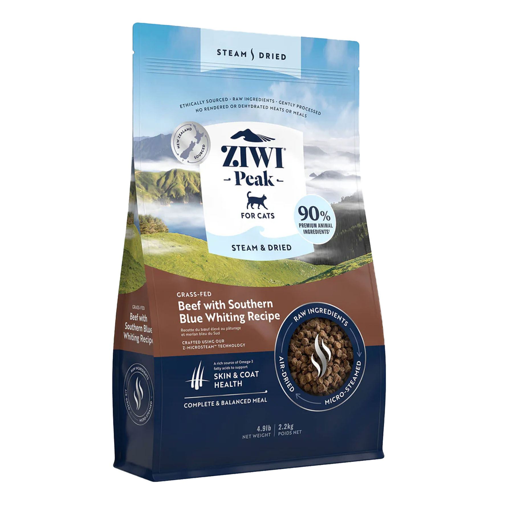 ZIWI Steam/Dried Beef&Fish Whiting, 2.2kg